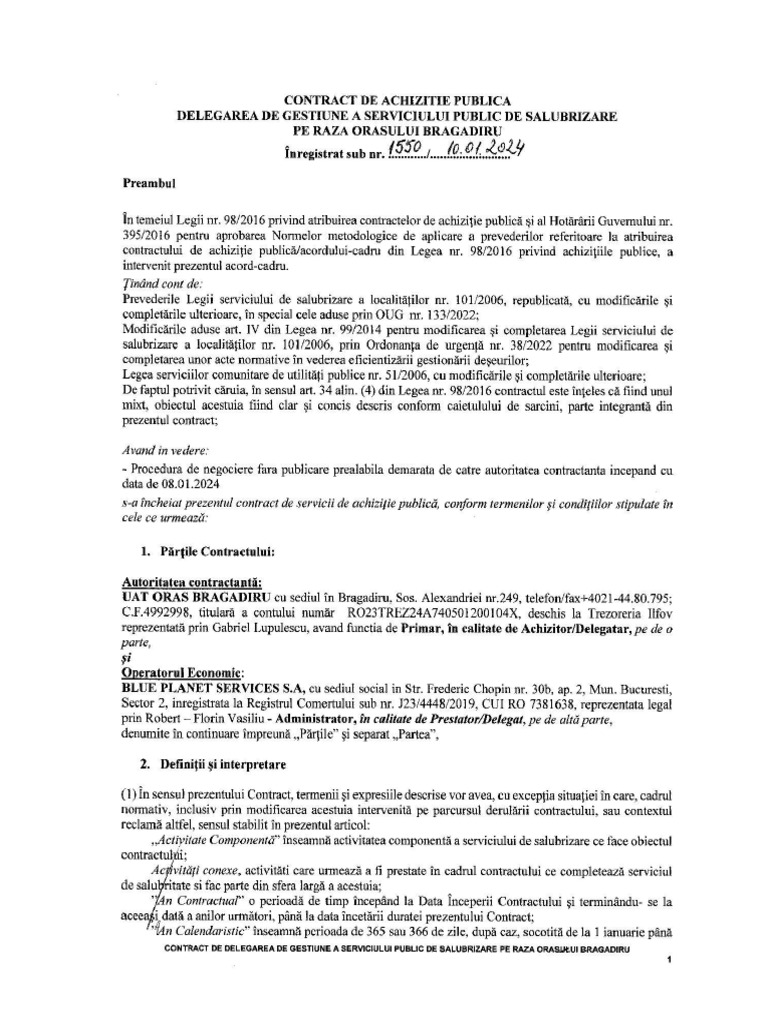 Contract de Achizitie Publica-Delegarea de Atributii A Serviciului ...