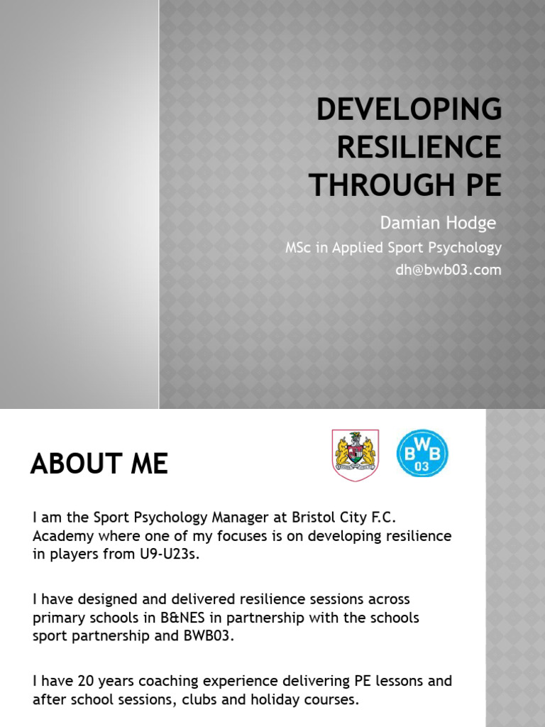Developing Resilience Through Pe | PDF