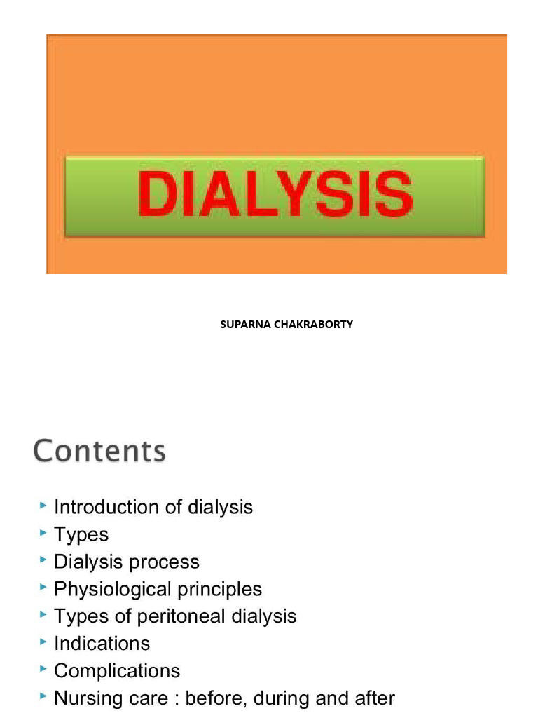 Dialysis | PDF