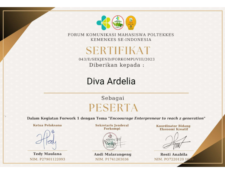 Sertifikat Forkompi | PDF