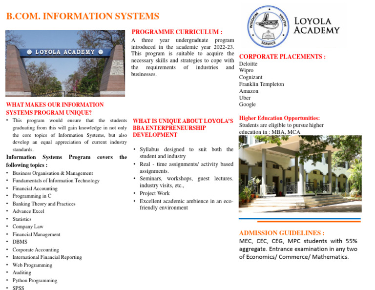 B.Com in Information Systems Overview | PDF | Economies | Business