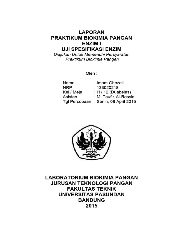 Uji Spesifikasi Enzim | PDF