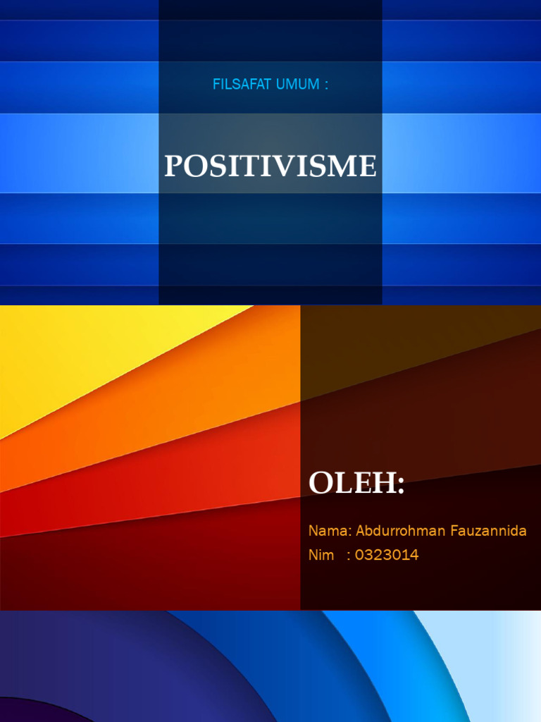 Filsafat Positivisme | PDF