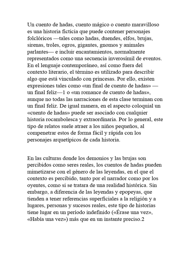 Cuneto de Hadas | PDF | Cuentos de hadas