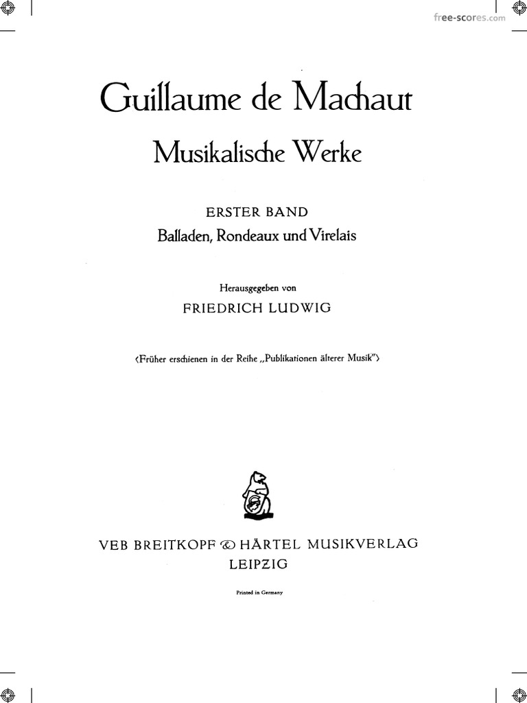 MACHAUT Ballades | PDF