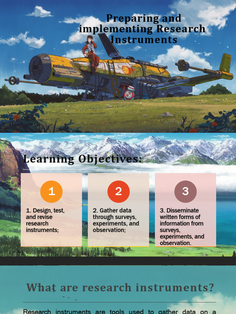 LESSON 11 Preparing and Implementing Research Instrument | PDF | Experiment | Survey Methodology