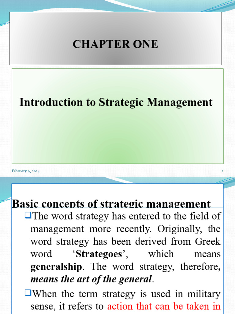 Chapter 1 | Download Free PDF | Strategic Management | Marketing