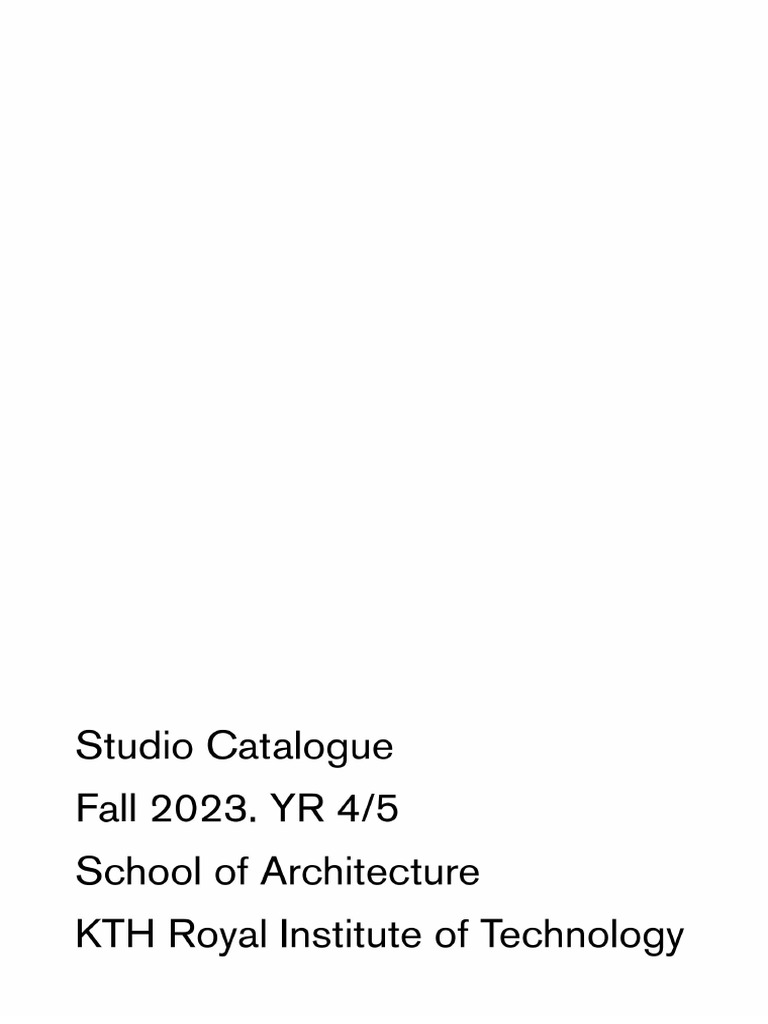 KTH 2023studiothemes | PDF