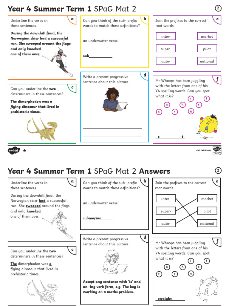 Year 4 Summer Term 1 Mat 2 | Download Free PDF | Syntax | Grammar