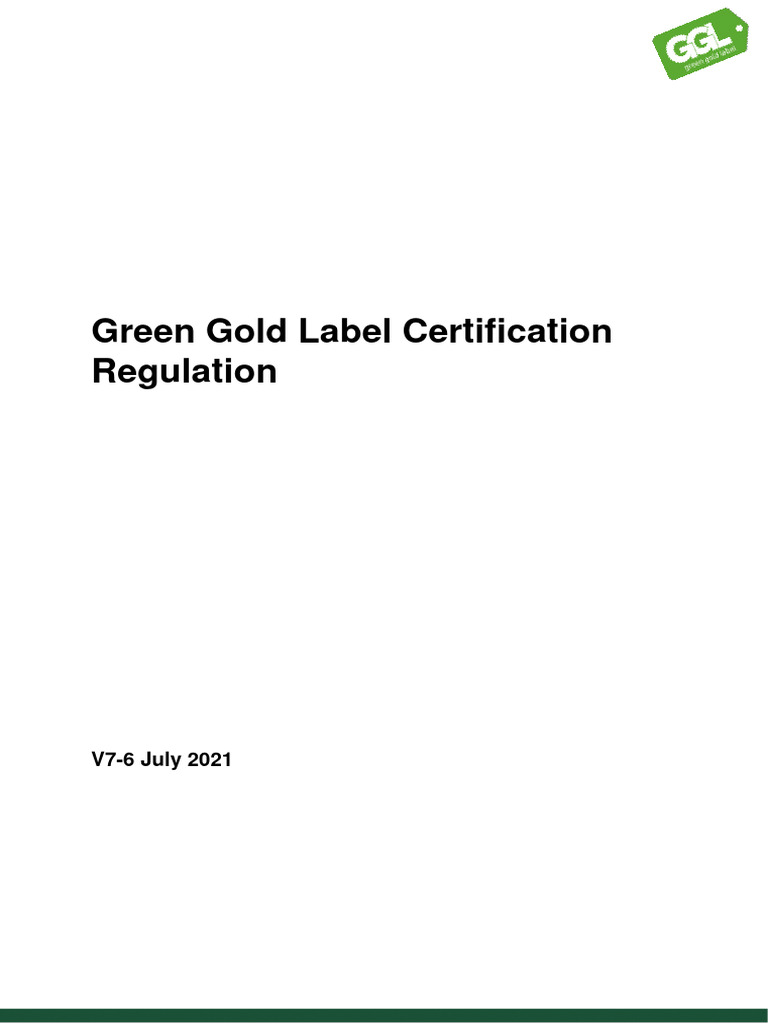 GGL Certification Regulation v7 6 | PDF | Business