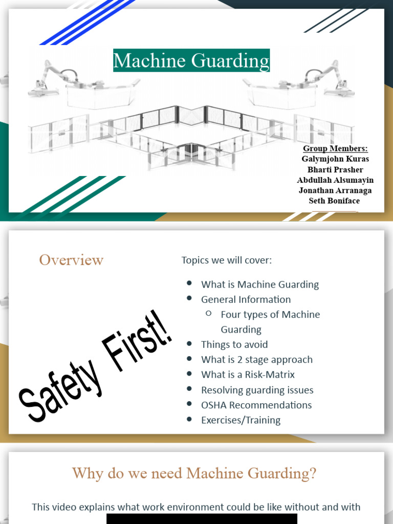 Machine Guarding PowerPoint Presintation | PDF | Safety | Occupational Safety And Health