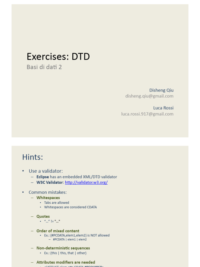 Ex 01 DTD | PDF | Computer Data | Computer File Formats
