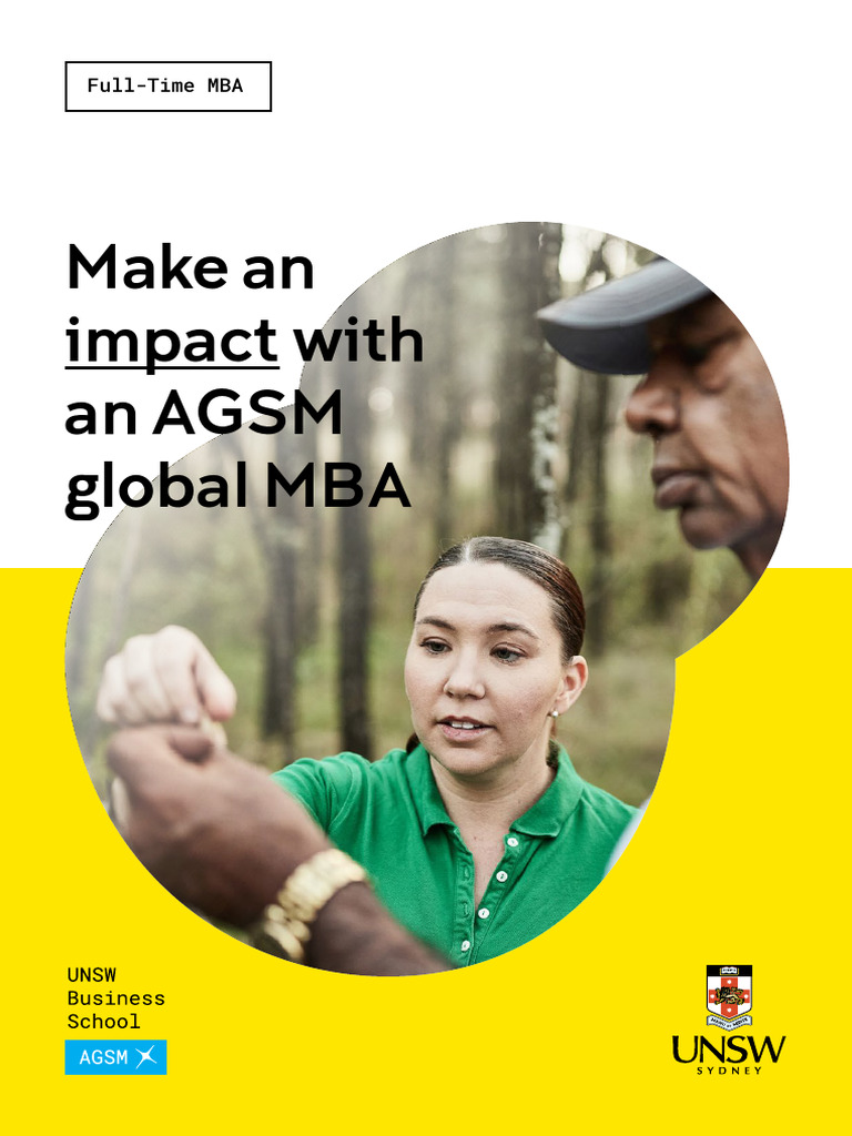 Agsm Mba Full Time Brochure | PDF | Master Of Business Administration | Internship