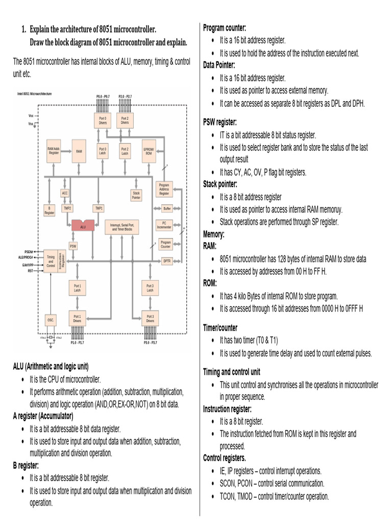 MC Unit Notes | PDF | Microcontroller | Random Access Memory MC Unit Notes | PDF | Microcontroller | Random Access Memory
