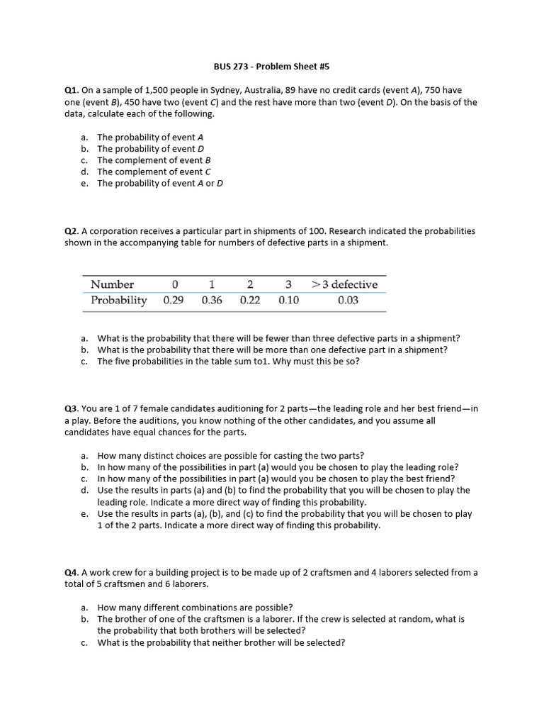 PS5 | PDF | Probability
