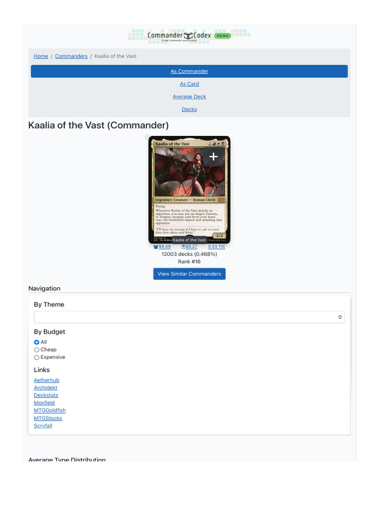 Kaalia of the Vast Commander Guide | PDF