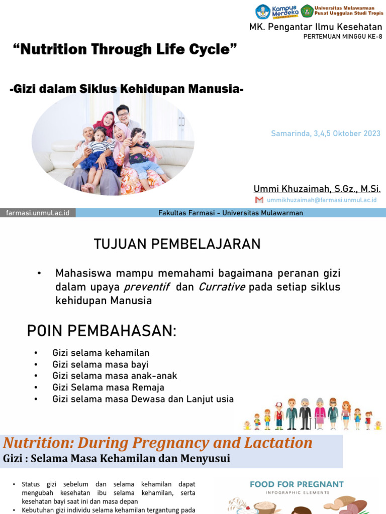 Pertemuan 8 - Gizi Dalam Siklus Kehidupan | PDF