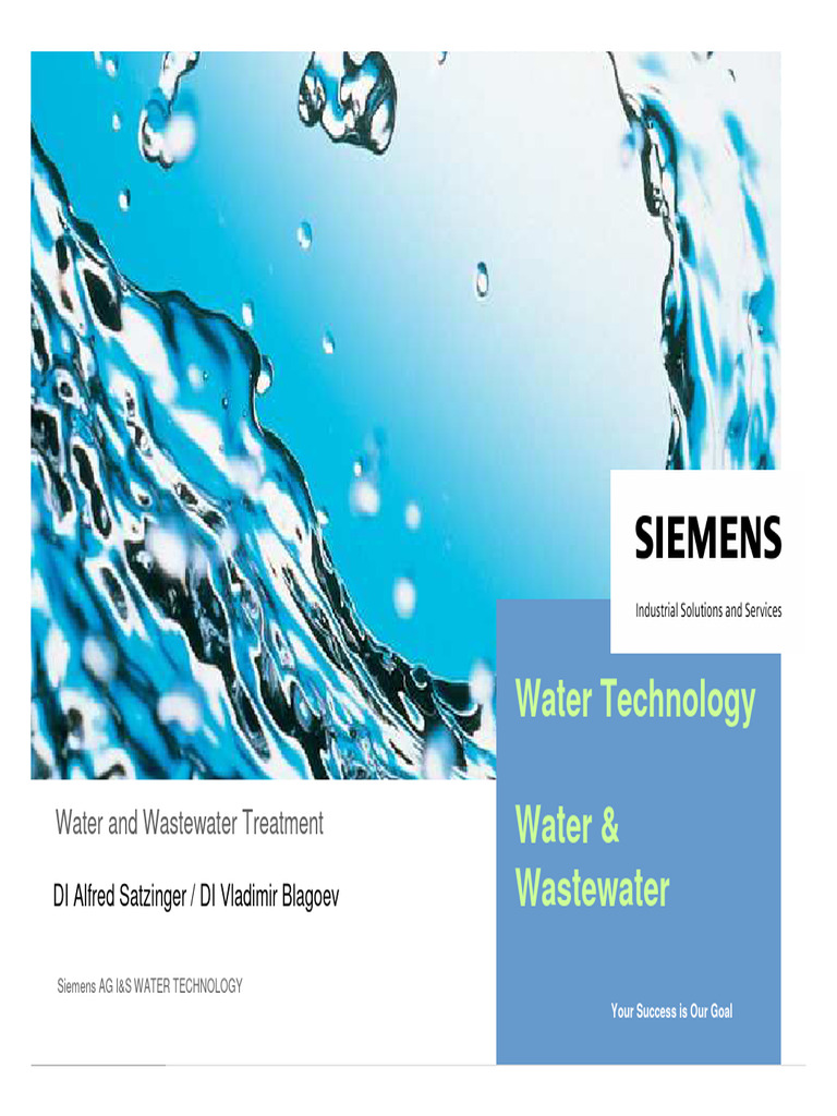 SIEMENS Paper | PDF | Sewage Treatment | Chemical Process Engineering