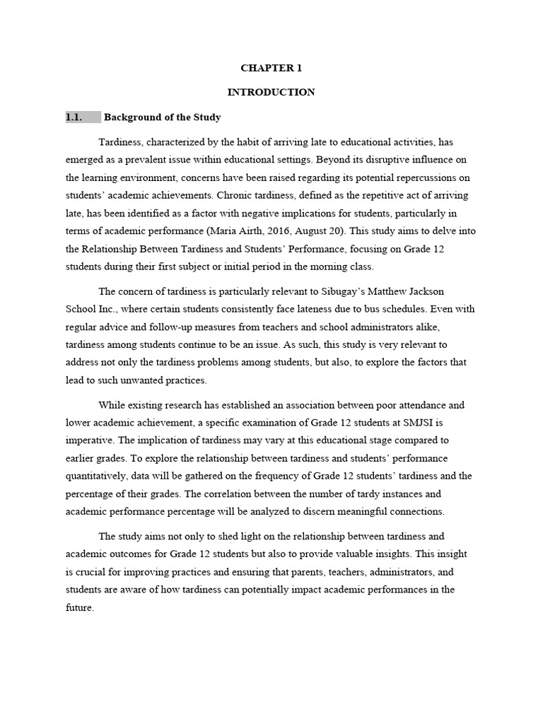 Tardiness Impact on Grade 12 Performance | PDF | Student's T Test ...