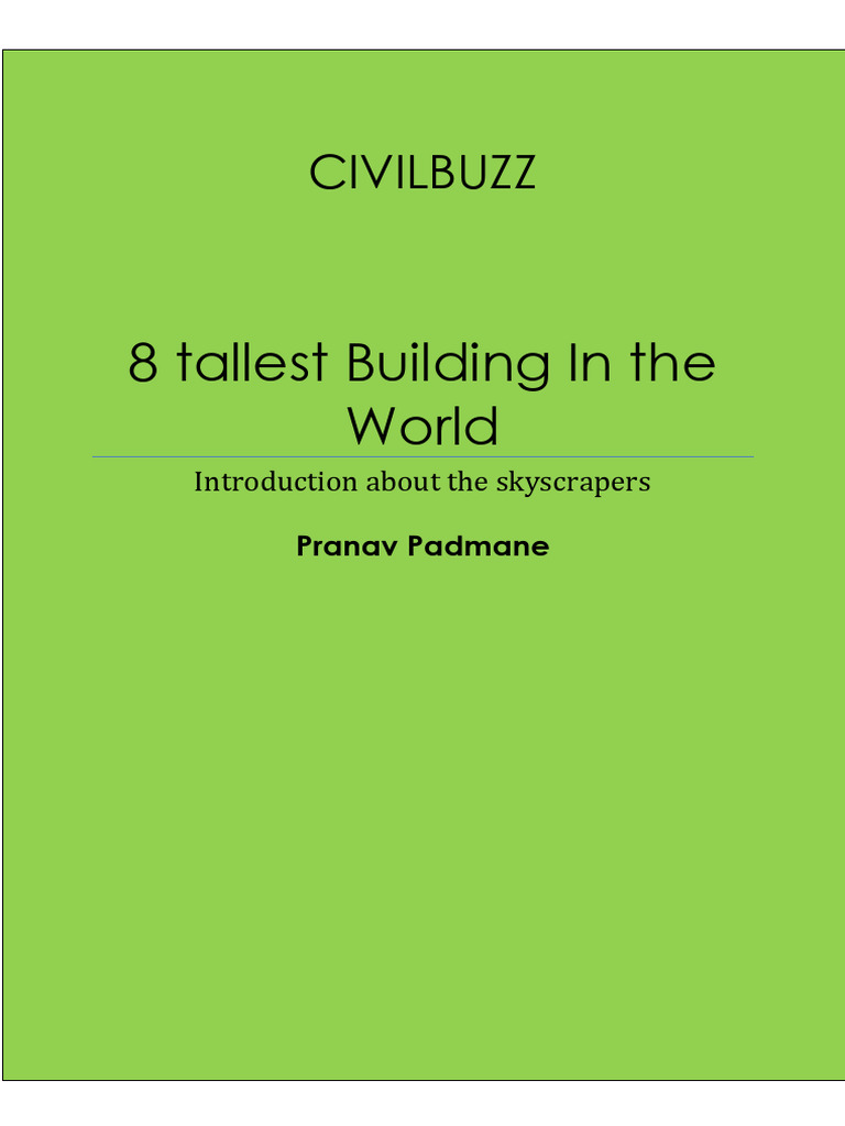 8 Tallest Building in The World. 2 | PDF | Tower | Buildings And Structures