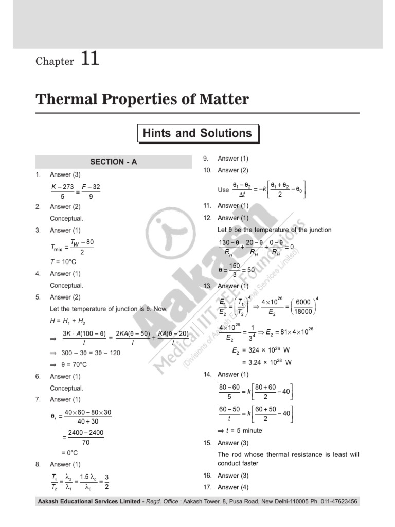 Thermal Properties Solutions Guide | PDF | Heat Capacity | Heat Transfer