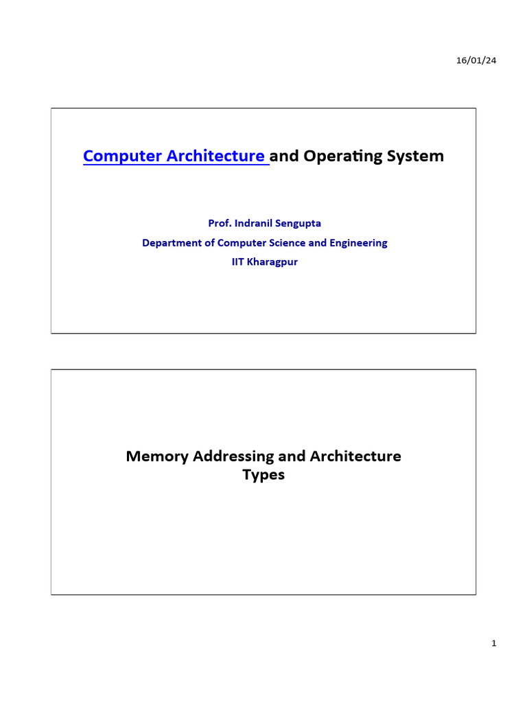 03 Memoryaddressing Architecturetypes Pdf Byte Random Access Memory