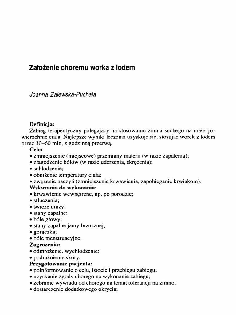 Algorytm Zalozenie Choremu Worka Z Lodem 2001 | PDF