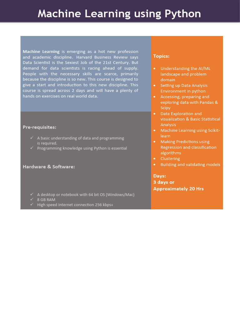 ML Foundation Using Python V1 | PDF | Regression Analysis | Machine Learning