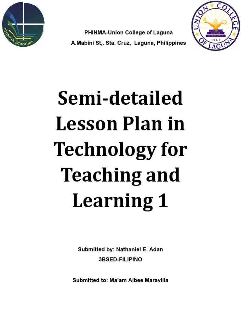 Semi Detailed Lesson Plan in Technology | Download Free PDF | Teachers ...