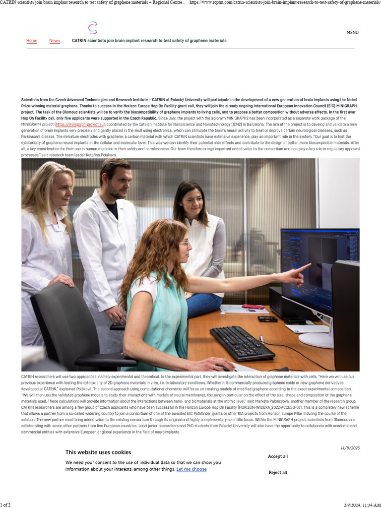 CATRIN Scientists Join Brain Implant Research To Test Safety of ...