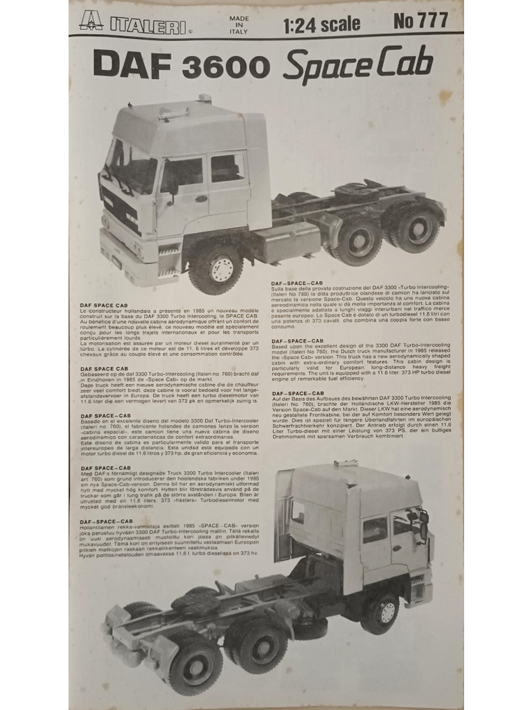 Italeri DAF 3600 SpaceCap | PDF