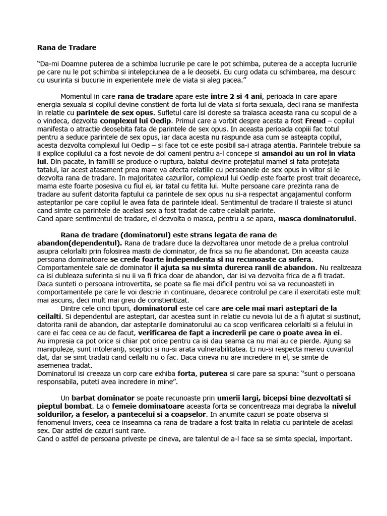 Rana de Tradare | PDF