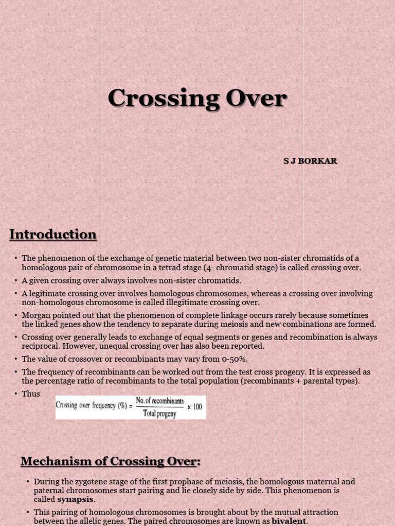 Crossing Over | PDF | Meiosis | Genetic Recombination