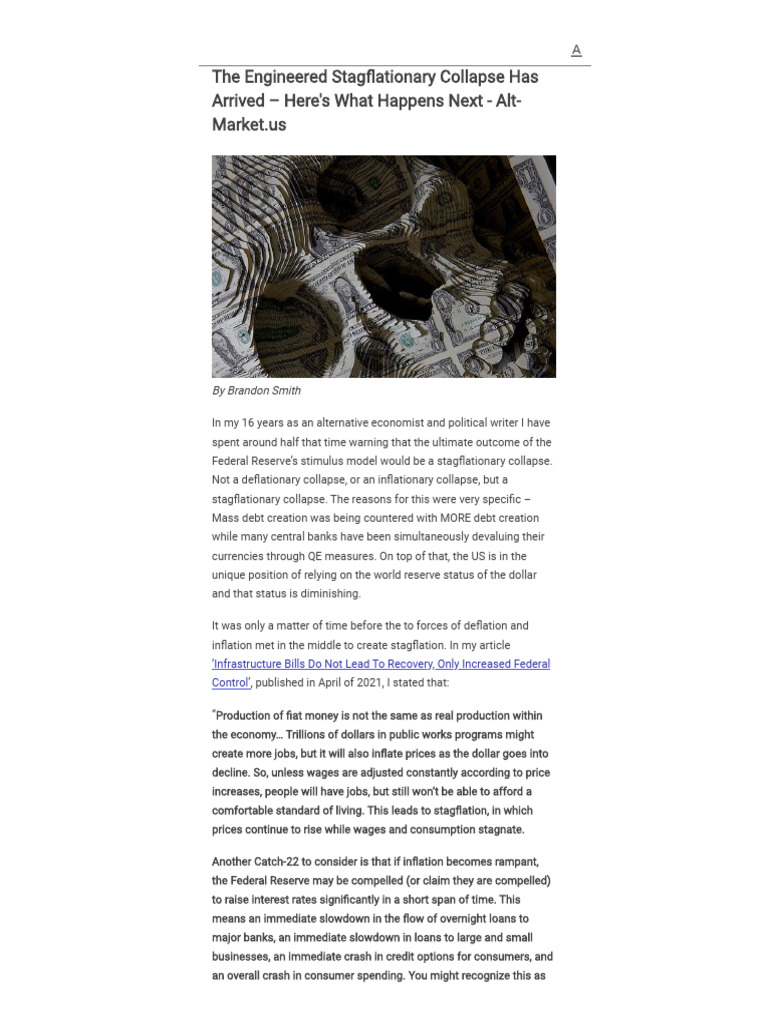 !!!engineered Stagflationary Collapse in Process To Centralize Control ...