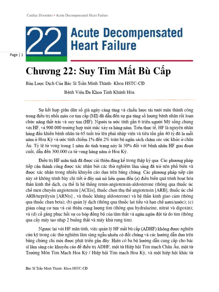 Suy Tim Mất Bù Cấp | PDF
