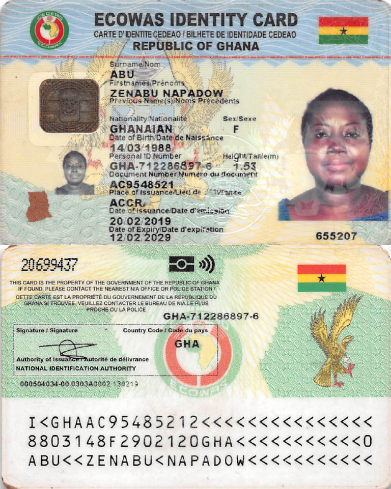 Ghana Card (Zenabu Abu) | PDF