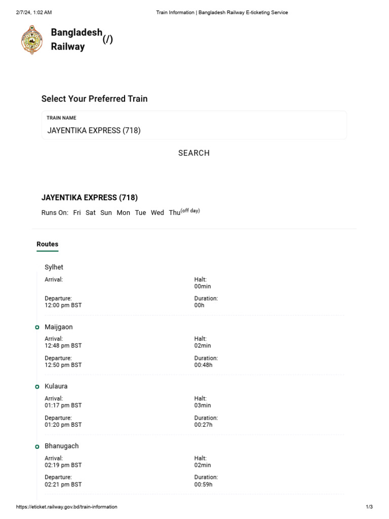 Train Information - Bangladesh Railway E-Ticketing Service | PDF | Rail ... Train Information - Bangladesh Railway E-Ticketing Service | PDF | Rail ...