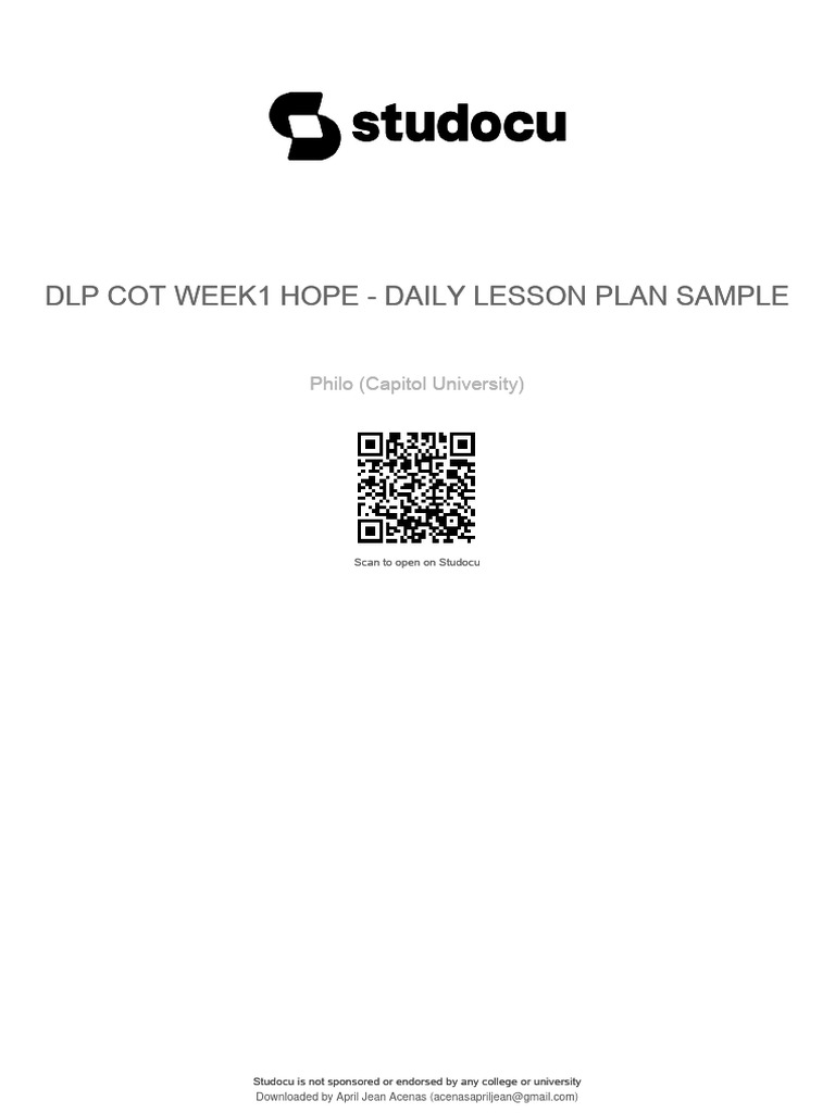 Grade 11 HOPE Daily Lesson Plan | PDF | Physical Fitness | Lesson Plan