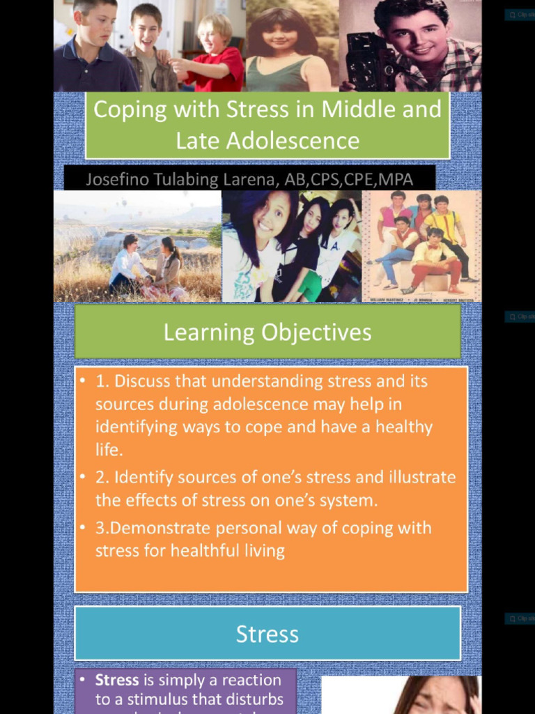 Module 5 - Coping With Stress in Middle and Late Adolescence | PDF