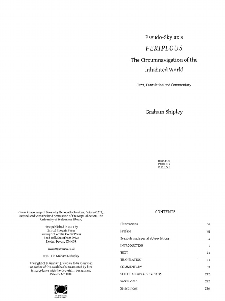 Periplo Us: Pseudo-Skylax's | PDF | Greek Alphabet
