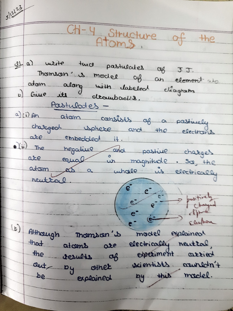 CH 4 Structure of Atom | PDF