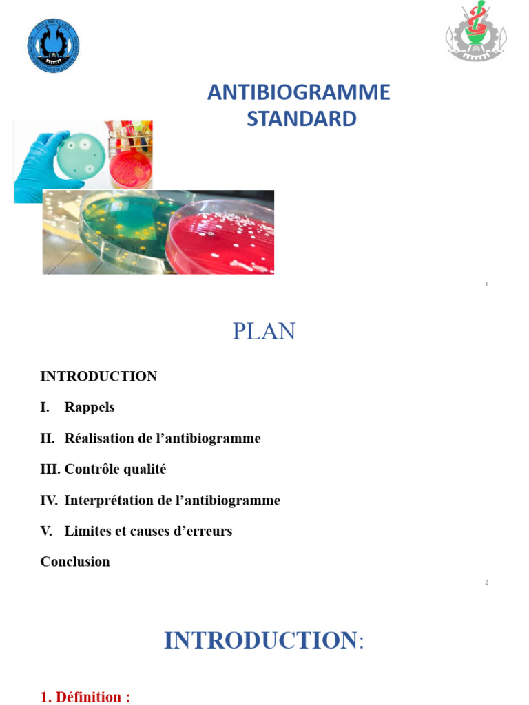 Antibiogramme : Méthodes et Interprétations | PDF | Résistance aux ...