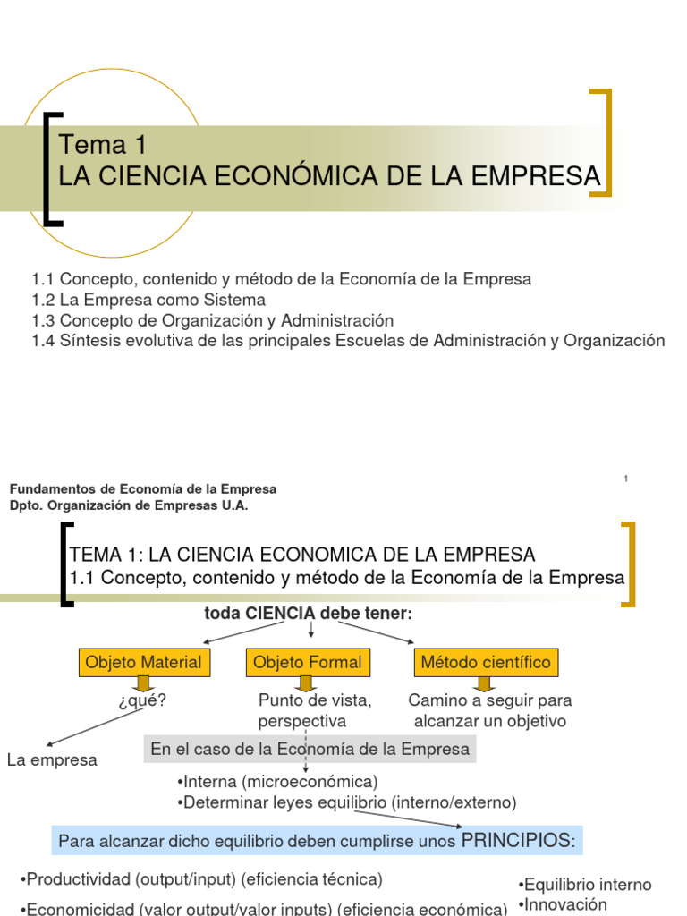 Tema 1 | PDF | Business | Negocios económicos