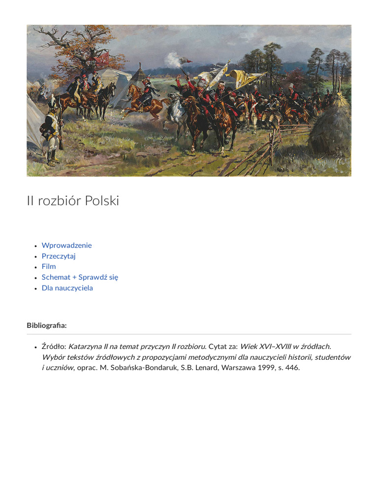II Rozbior Polski | PDF