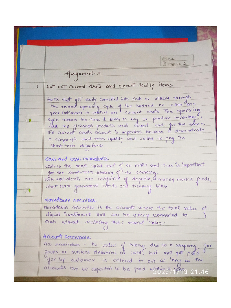 Accounts Assignment 3 | PDF