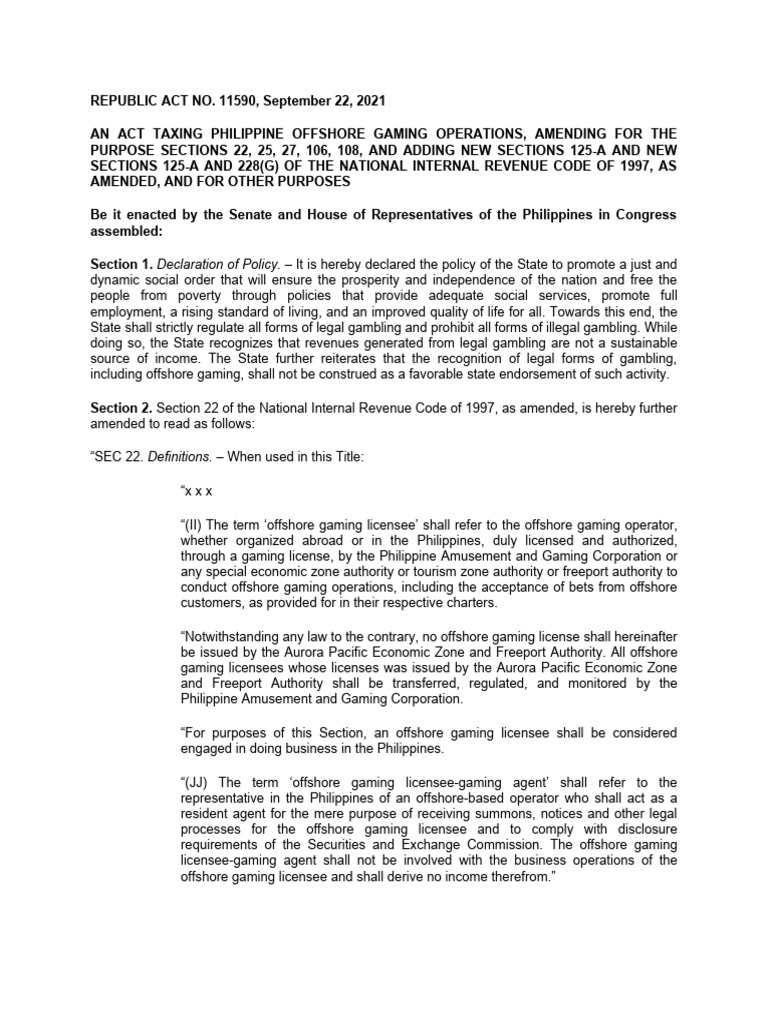 Ra 11590 | PDF | Taxes | Employment