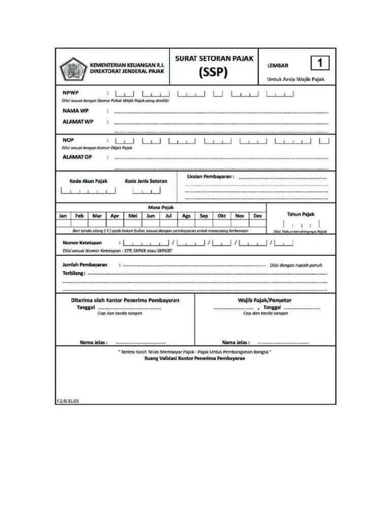 Bukti Setoran Pajak | PDF