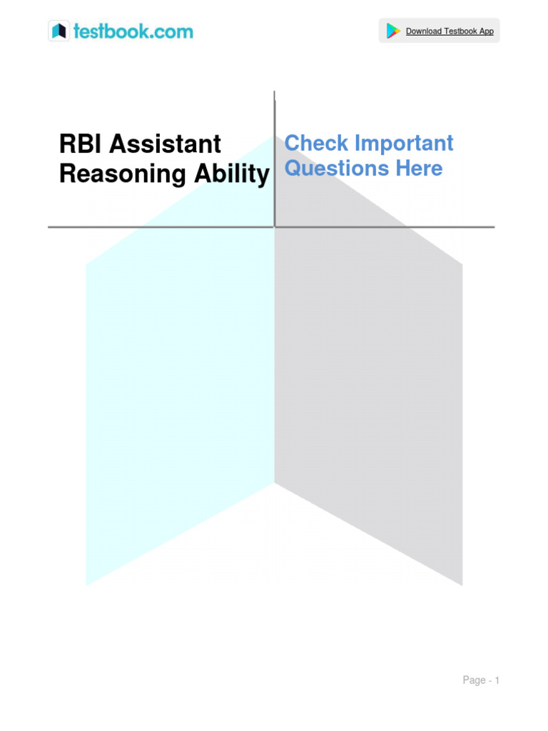 Rbi Assistant Reasoning Ability Converted 8273c261 | PDF | Mathematics