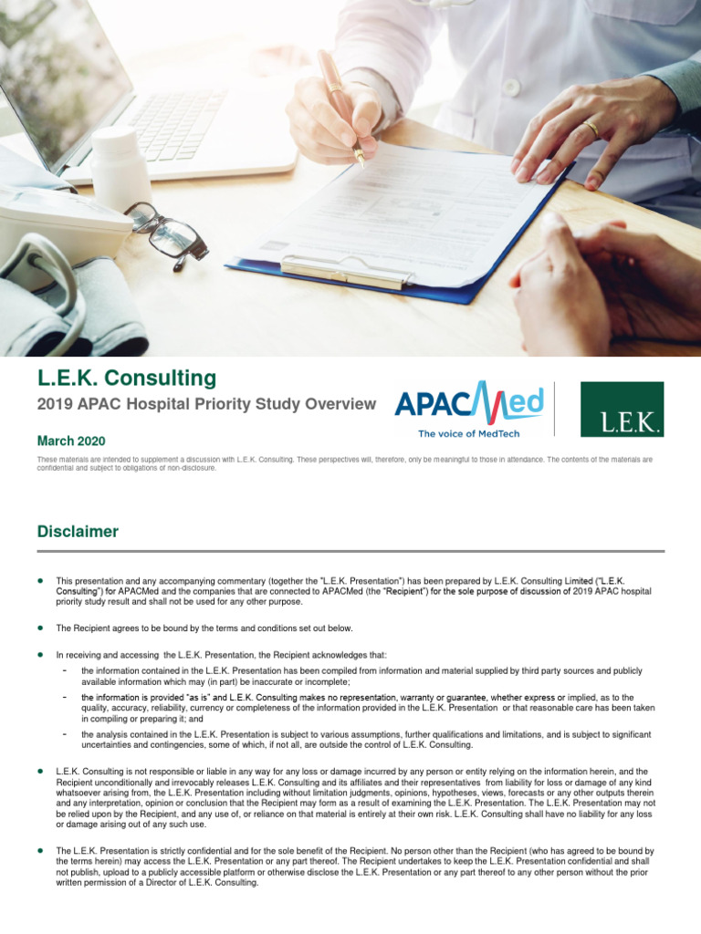 2019 APAC Hospital Priority Study Overview Abridged | PDF | Hospital ...