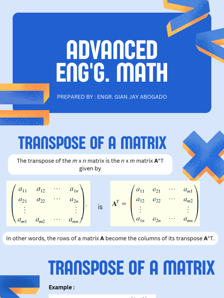 Lecture 2 Matrices 2 | PDF